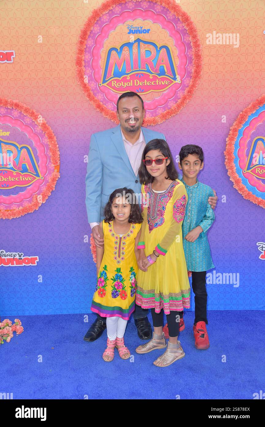 Rizwan Manji and family at the 'Mira, Royal Detective' TV show premiere ...