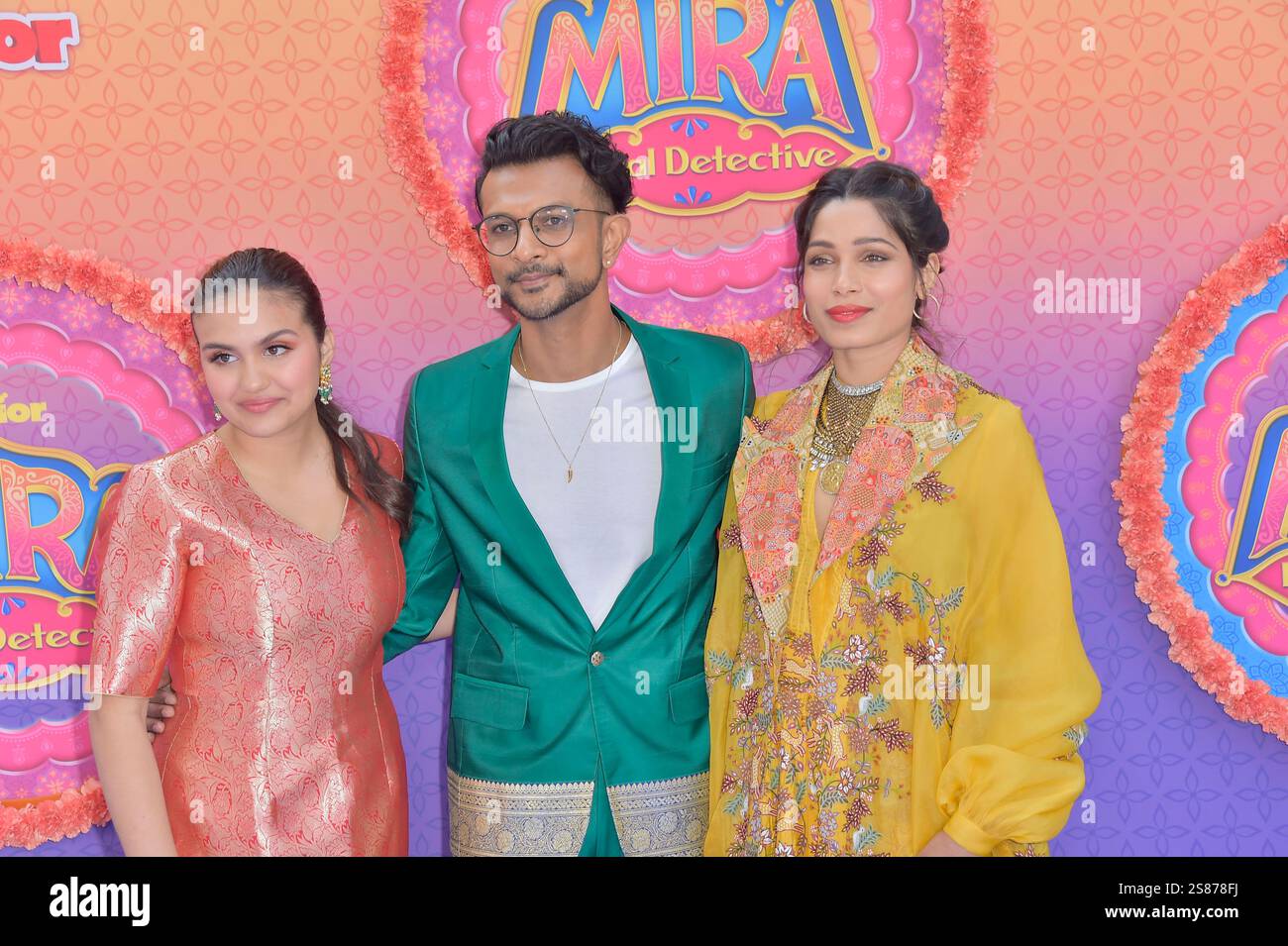 Leela Ladnier, Utkarsh Ambudkar and Freida Pinto at the 'Mira, Royal ...