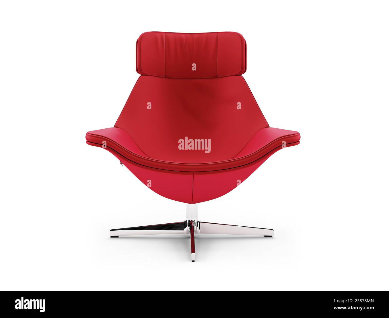 Isolated red chair against white background Stock Photo - Alamy