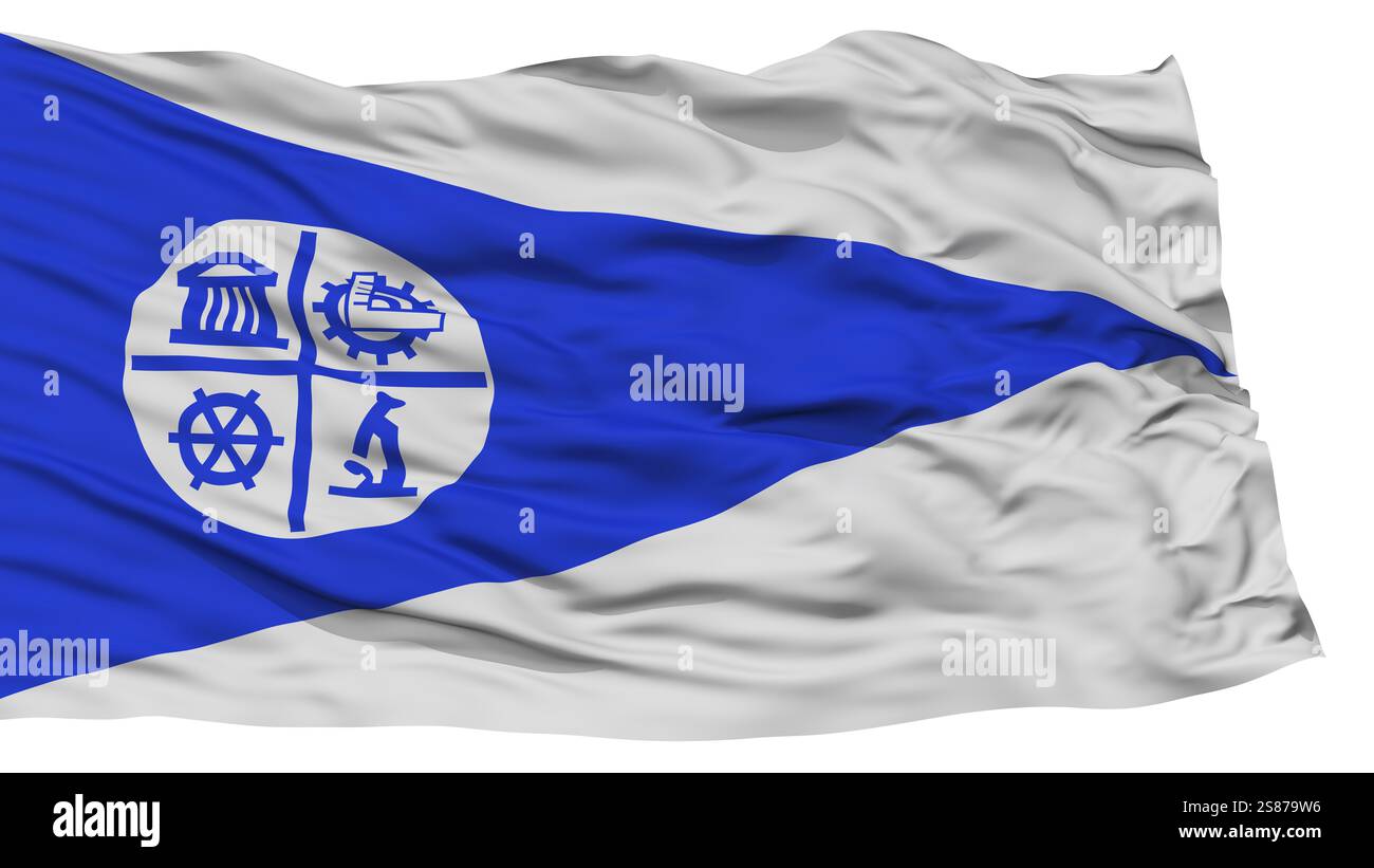 Isolated Minneapolis City Flag, City of Minnesota State, Waving on ...