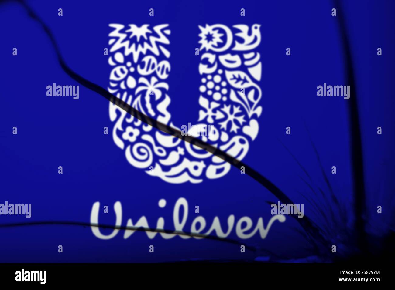 unilever logo is visible on the broken glass. Unilever PLC is a British ...
