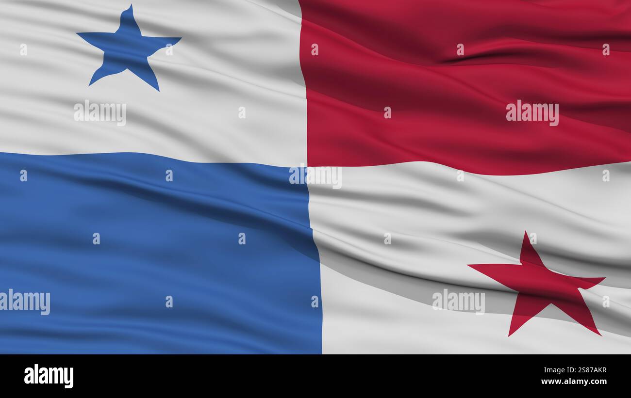 Closeup shot waving flag panama hi-res stock photography and images - Alamy