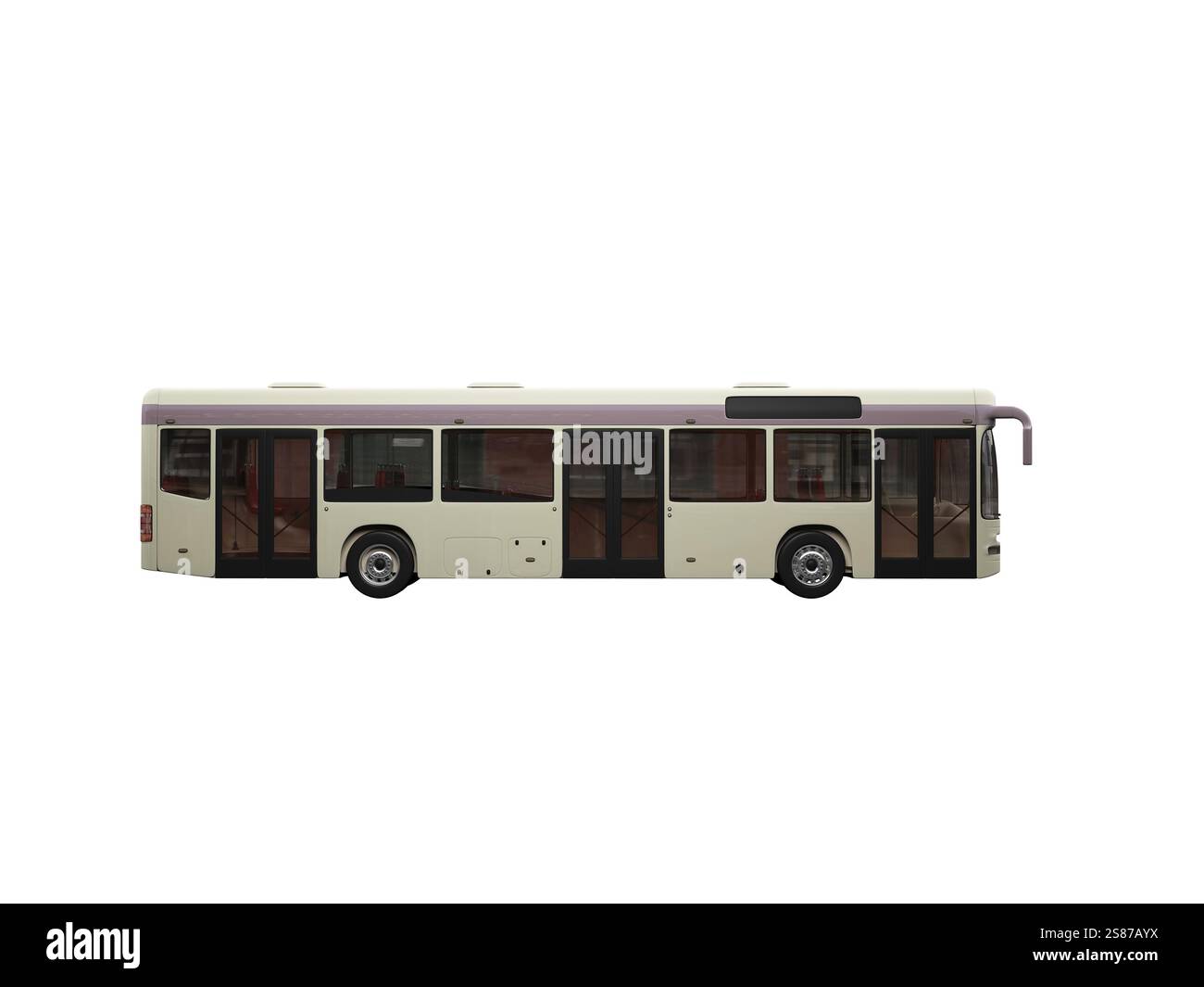 Isolated bus on white background Stock Photo - Alamy