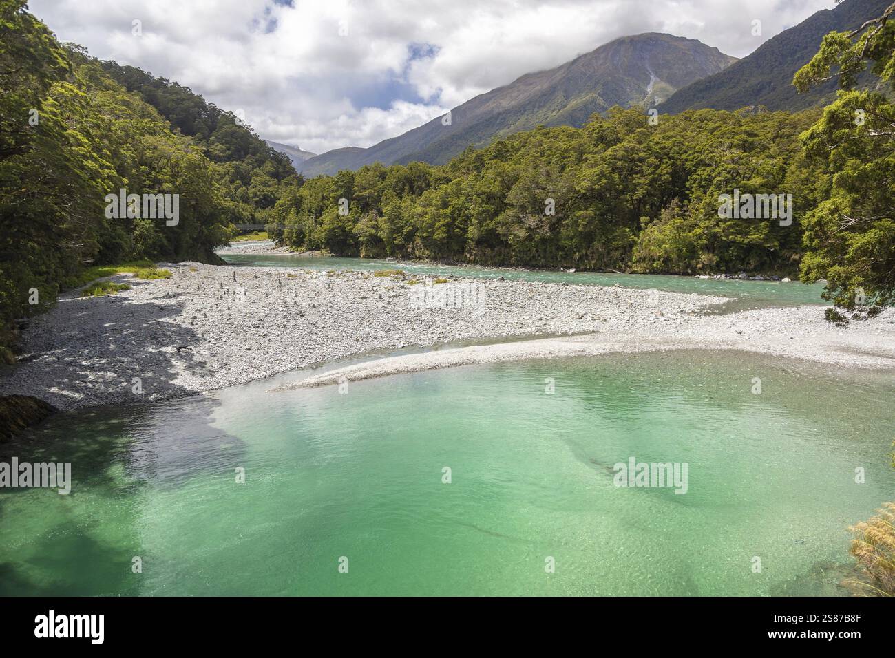 An image of the Haast River Landsborough Valley New Zealand Stock Photo ...