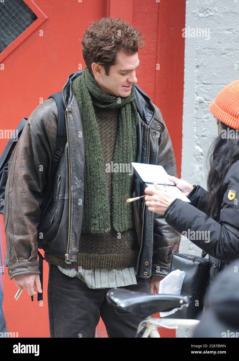 Actor Andrew Garfield was on the Manhattan set of the new movie 'Tick ...