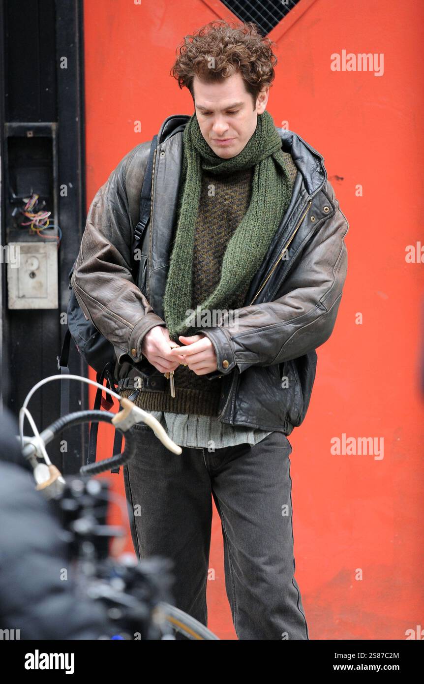 Actor Andrew Garfield was on the Manhattan set of the new movie 'Tick ...
