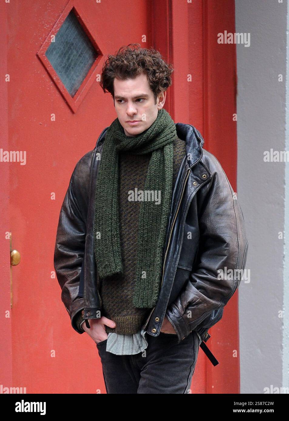 Actor Andrew Garfield was on the Manhattan set of the new movie 'Tick ...