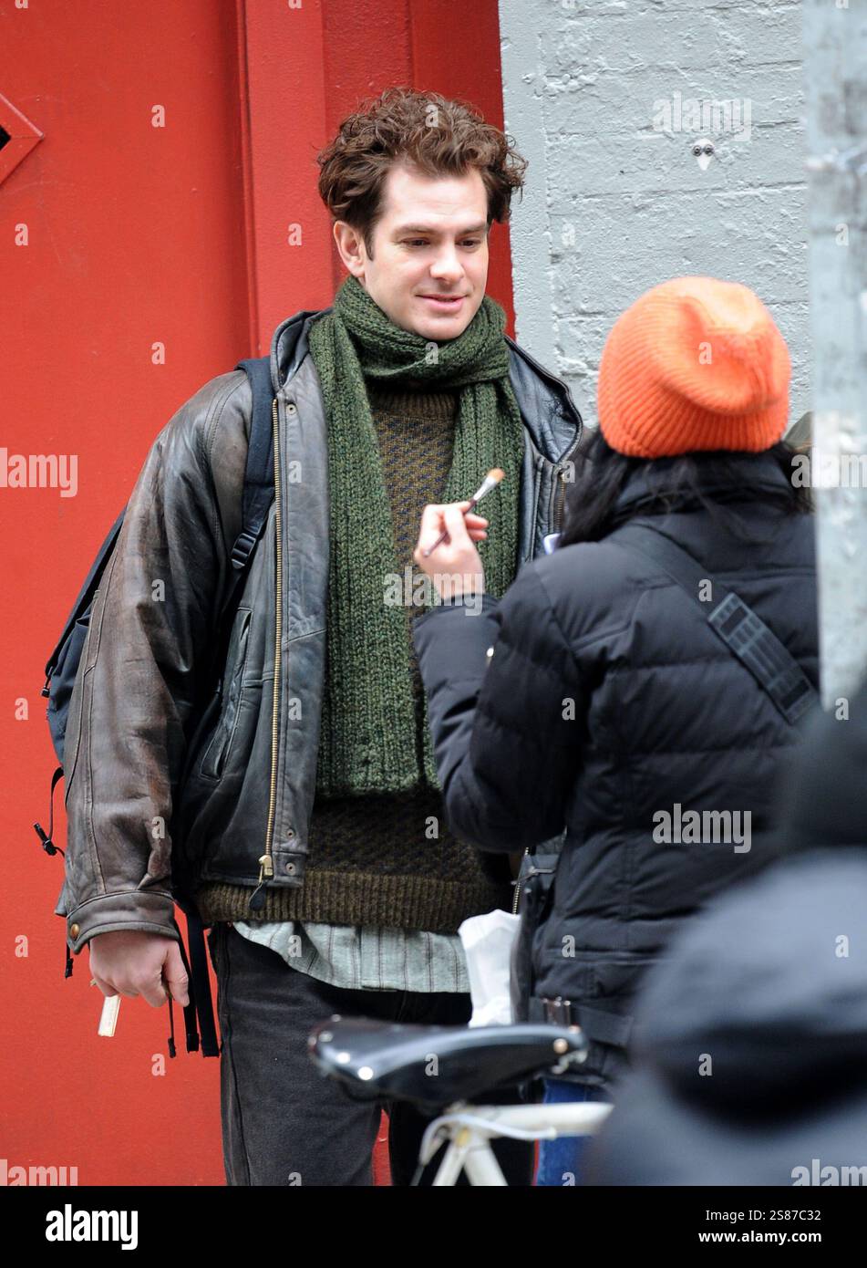 Actor Andrew Garfield was on the Manhattan set of the new movie 'Tick ...