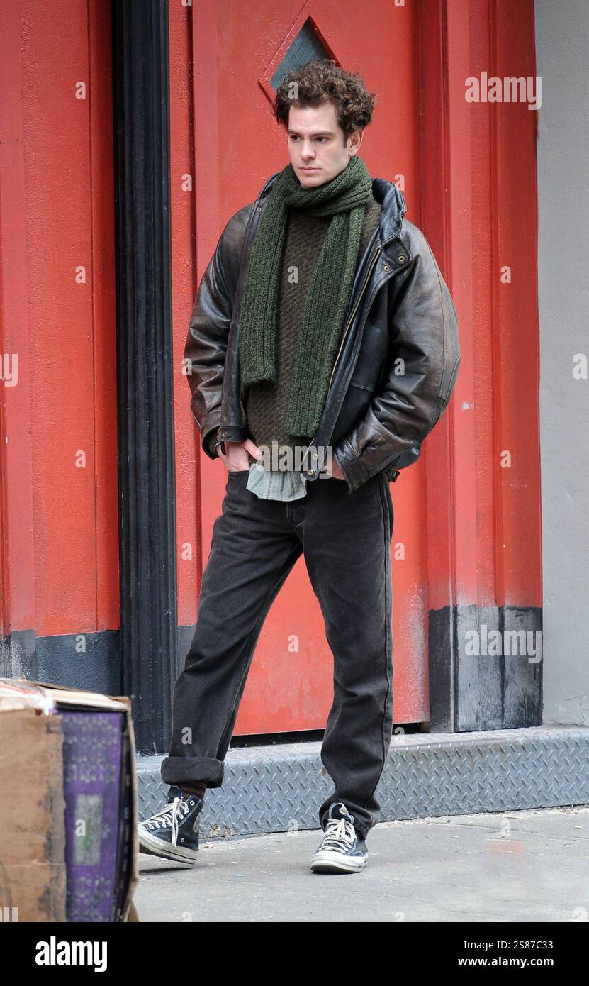 Actor Andrew Garfield was on the Manhattan set of the new movie 'Tick ...