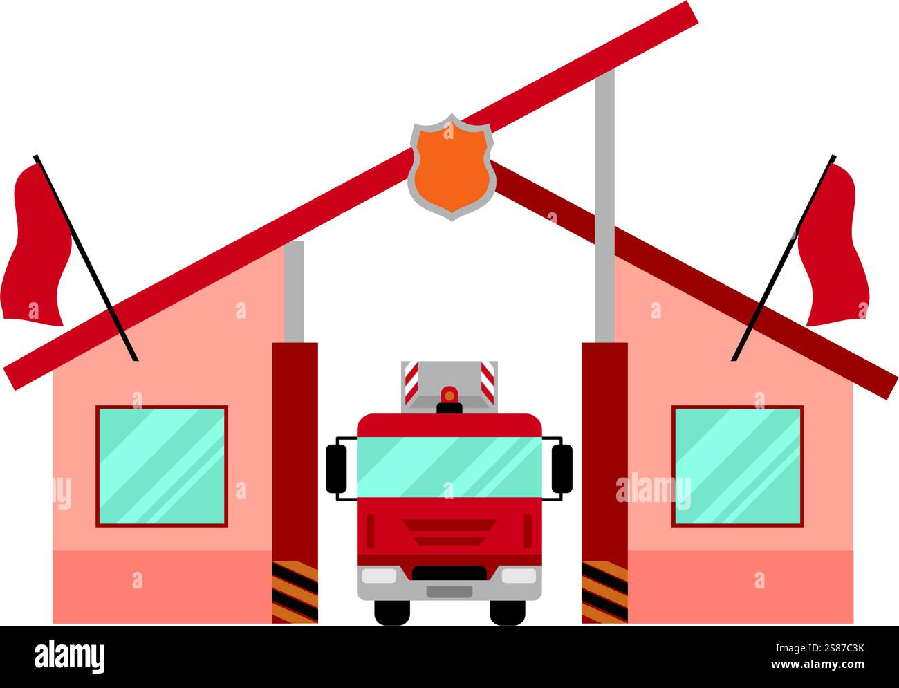 firefighter station construction Stock Vector Image & Art - Alamy