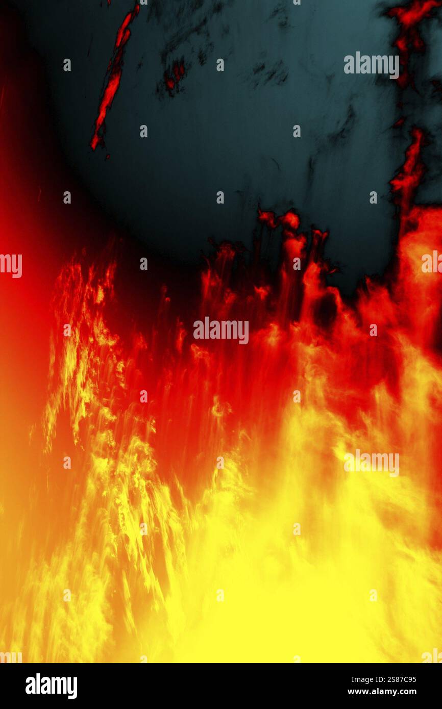 An illustration of a hot fire hell Stock Photo - Alamy