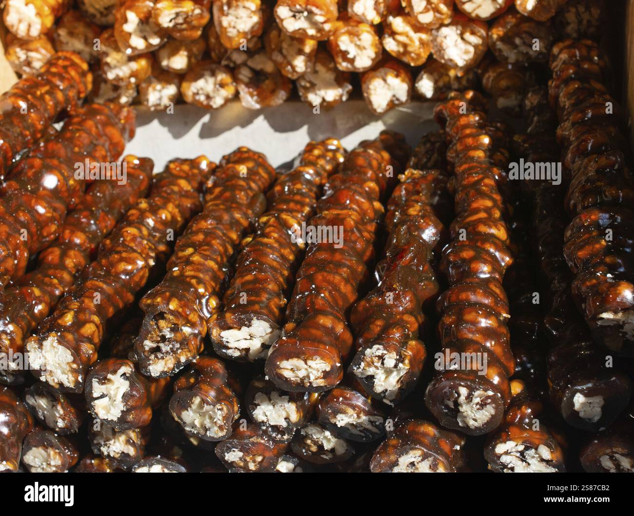Turkish style dried fruit pulp as snack food Stock Photo - Alamy