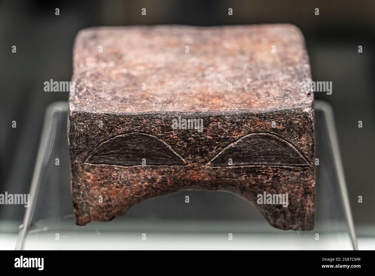 clay altar with outlined eyes, Chalcolithic, fifth millennium BC ...