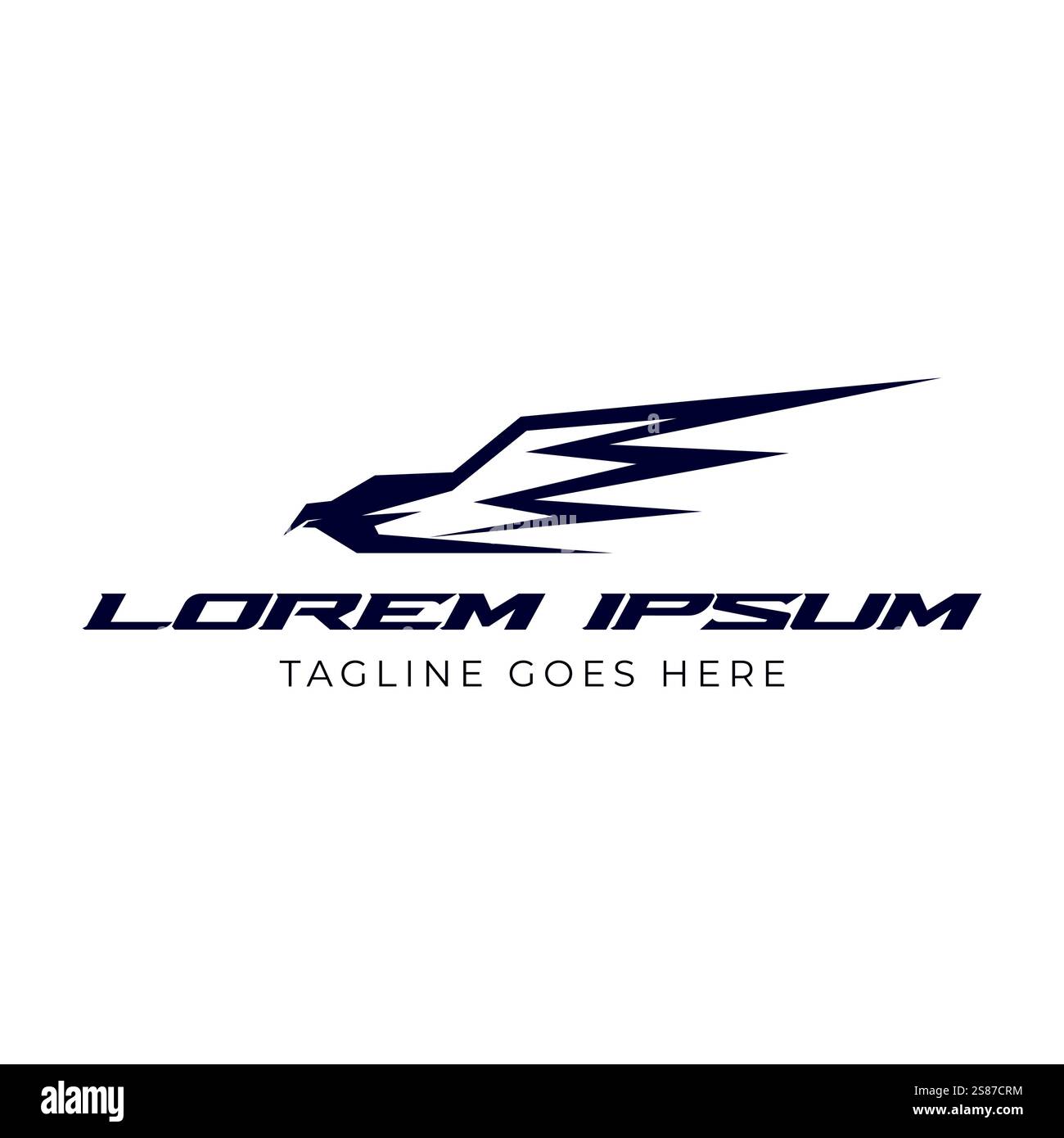 Simple Minimalist Flying Eagle Hawk Falcon Bird for Logo Design Vector ...