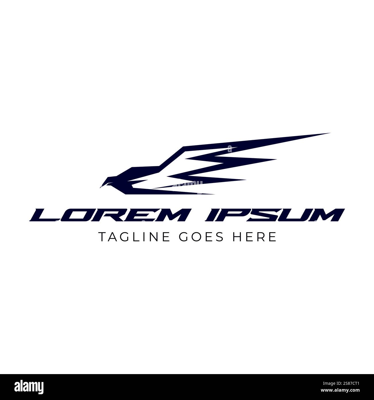 Simple Minimalist Flying Eagle Hawk Falcon Bird for Logo Design Vector Stock Vector Image & Art ...