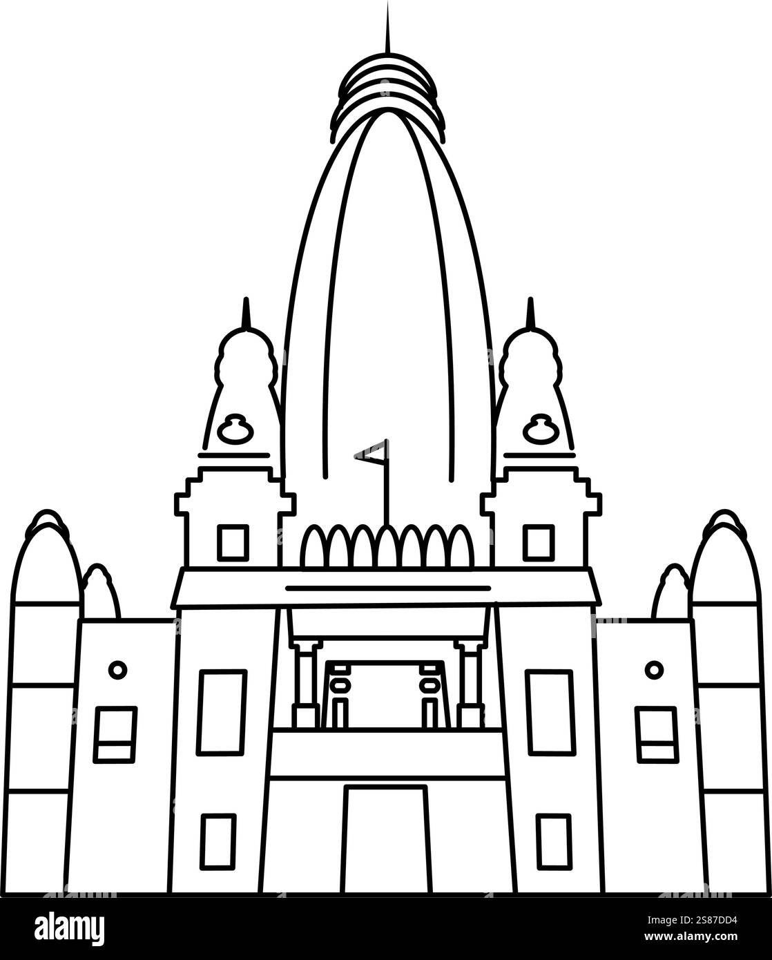 new vishwanath temple linear Stock Vector Image & Art - Alamy