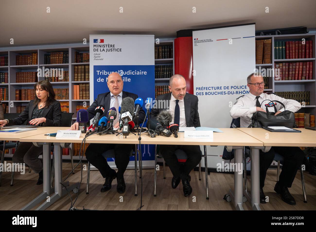 Marseille, France. 21st Jan, 2025. Marseille Public Prosecutor Nicolas ...