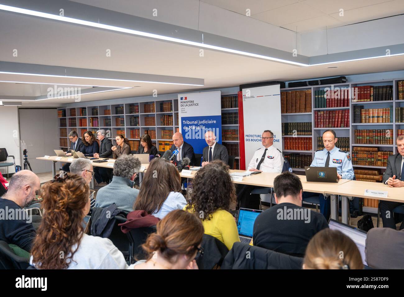 Marseille, France. 21st Jan, 2025. Marseille Public Prosecutor Nicolas ...