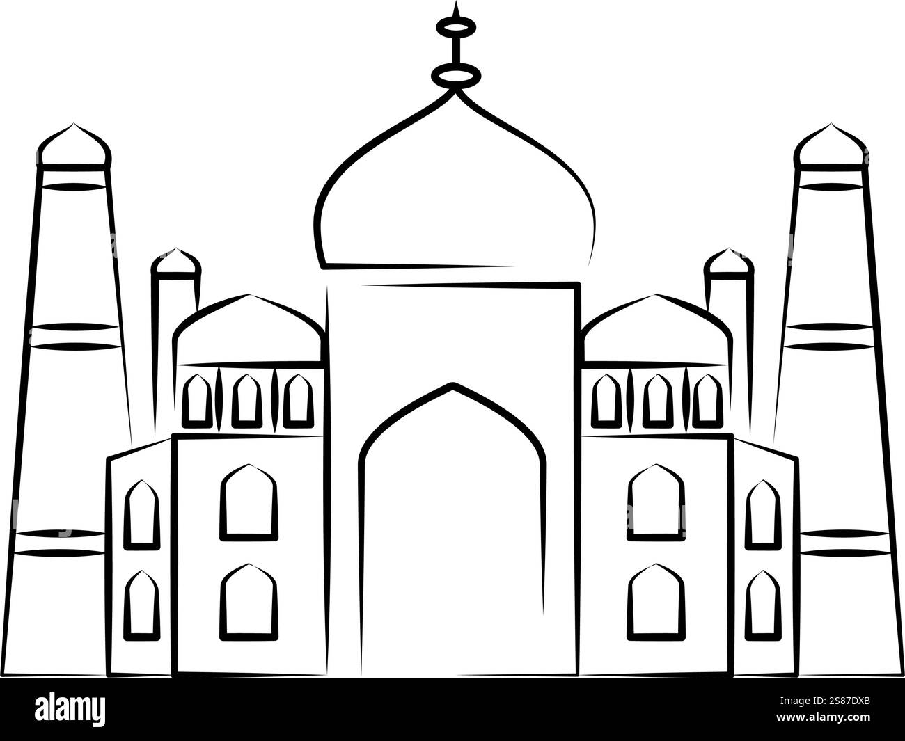 taj mahal temple sketch design Stock Vector Image & Art - Alamy