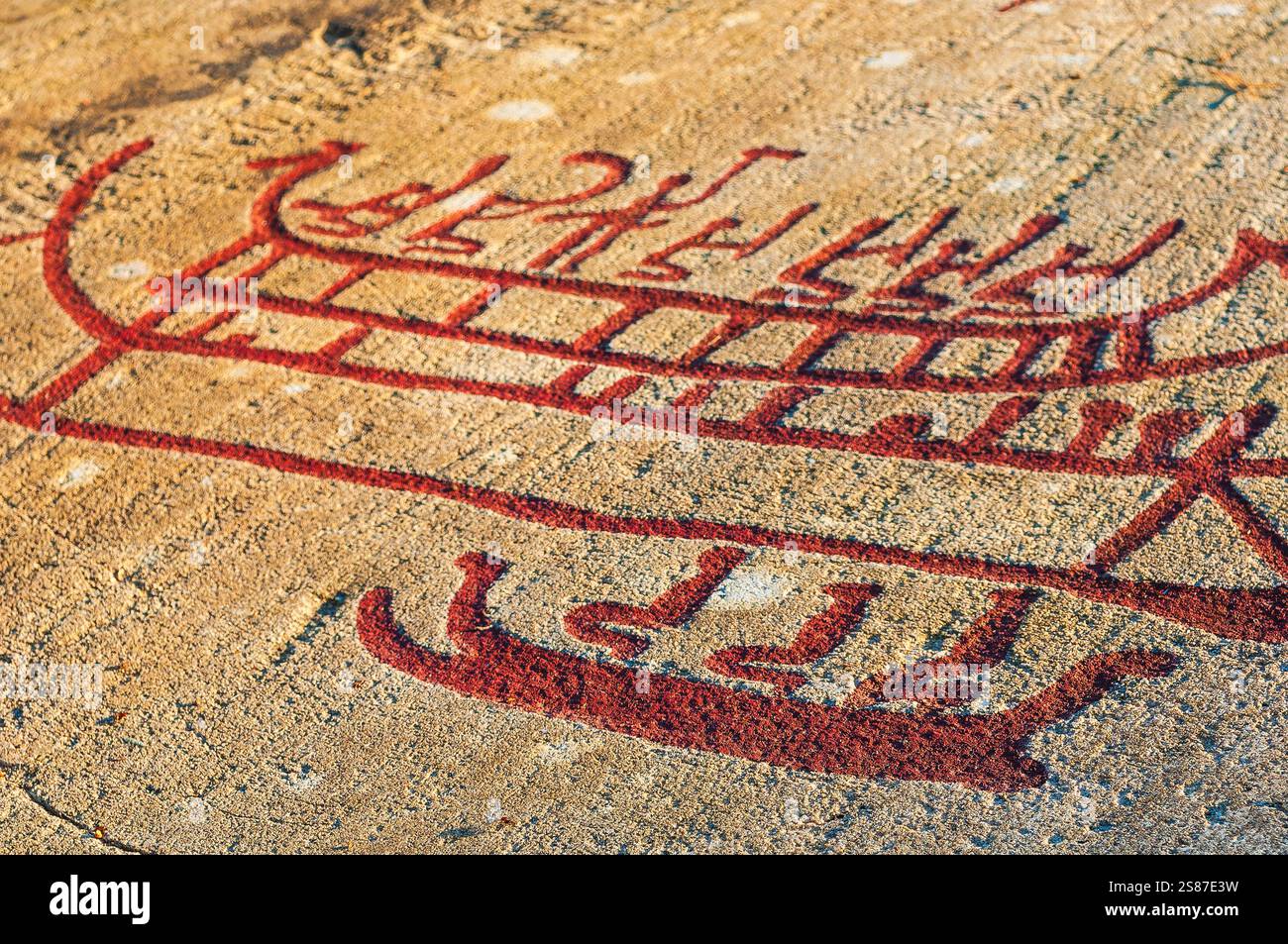 Ancient petroglyphs carved into stone depict intricate ships ...