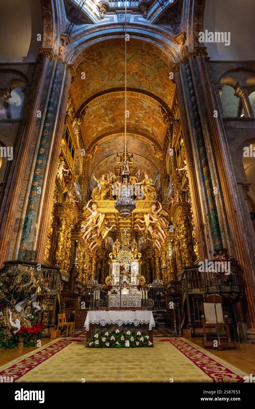 Altar and main chapel and 17th century canopy reformed during the ...