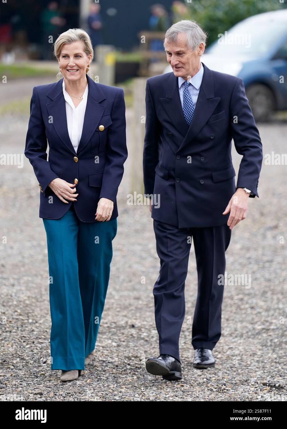 The Duchess of Edinburgh (left) is met by the Lord-Lieutenant of ...
