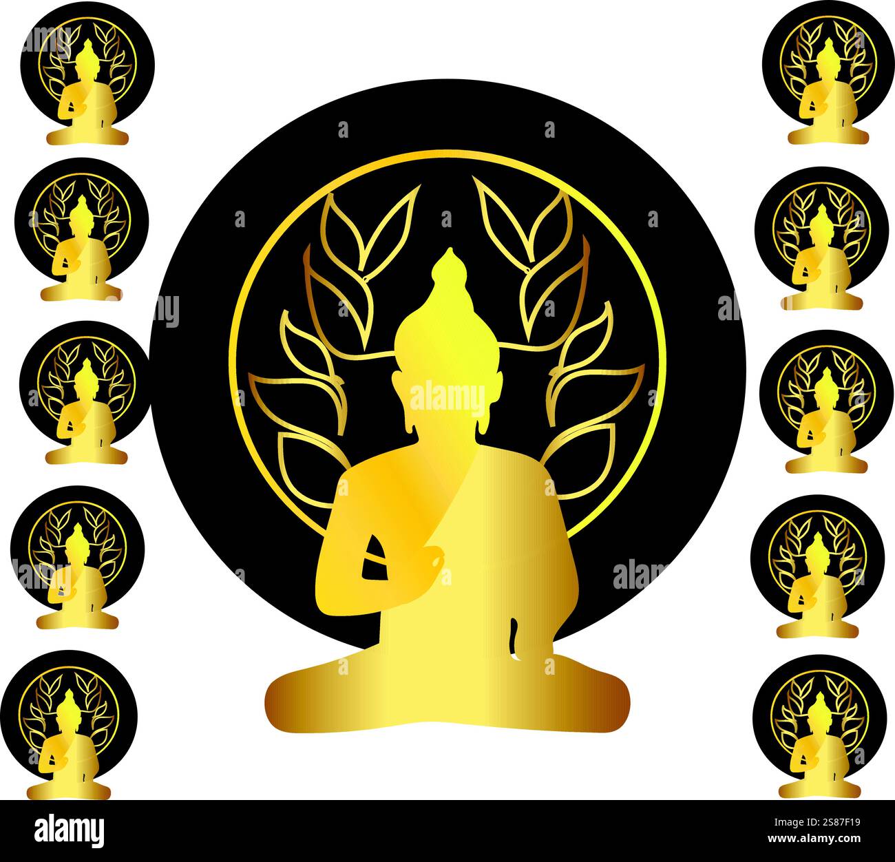 thailand makha bucha Stock Vector Image & Art - Alamy