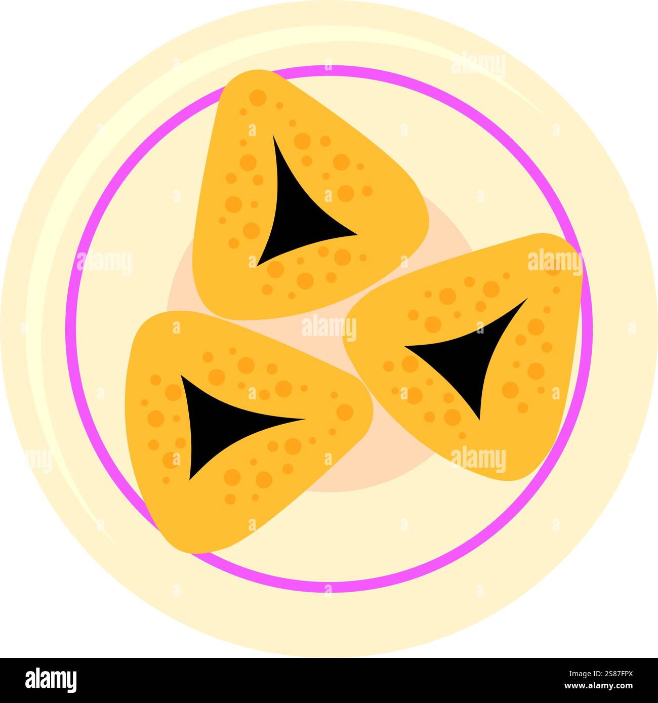 Jewish pastry hamantaschen Stock Vector Images - Alamy