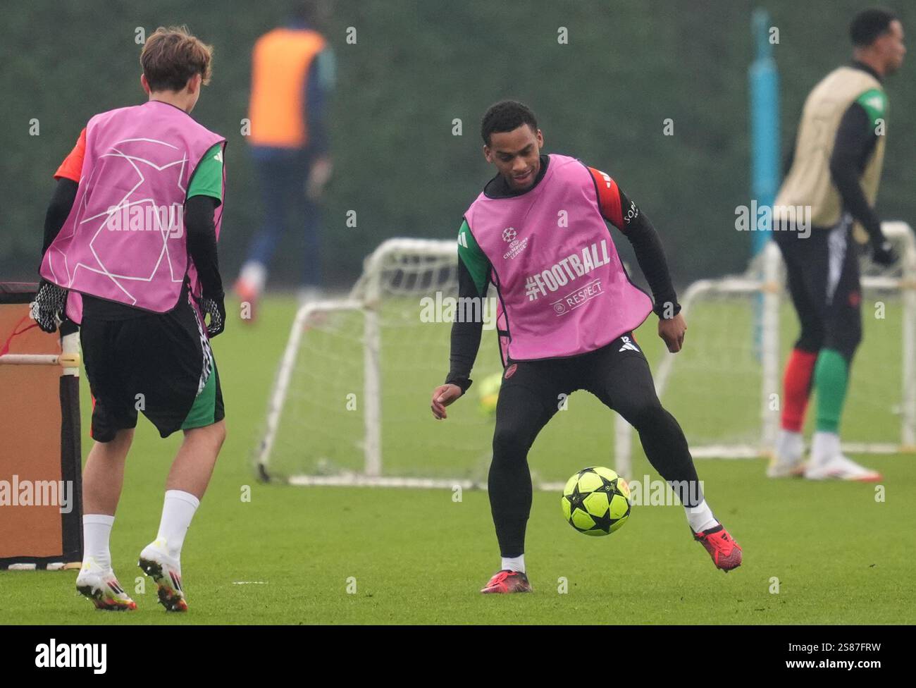 Arsenal's Jurrien Timber during a training session at the Sobha Realty ...