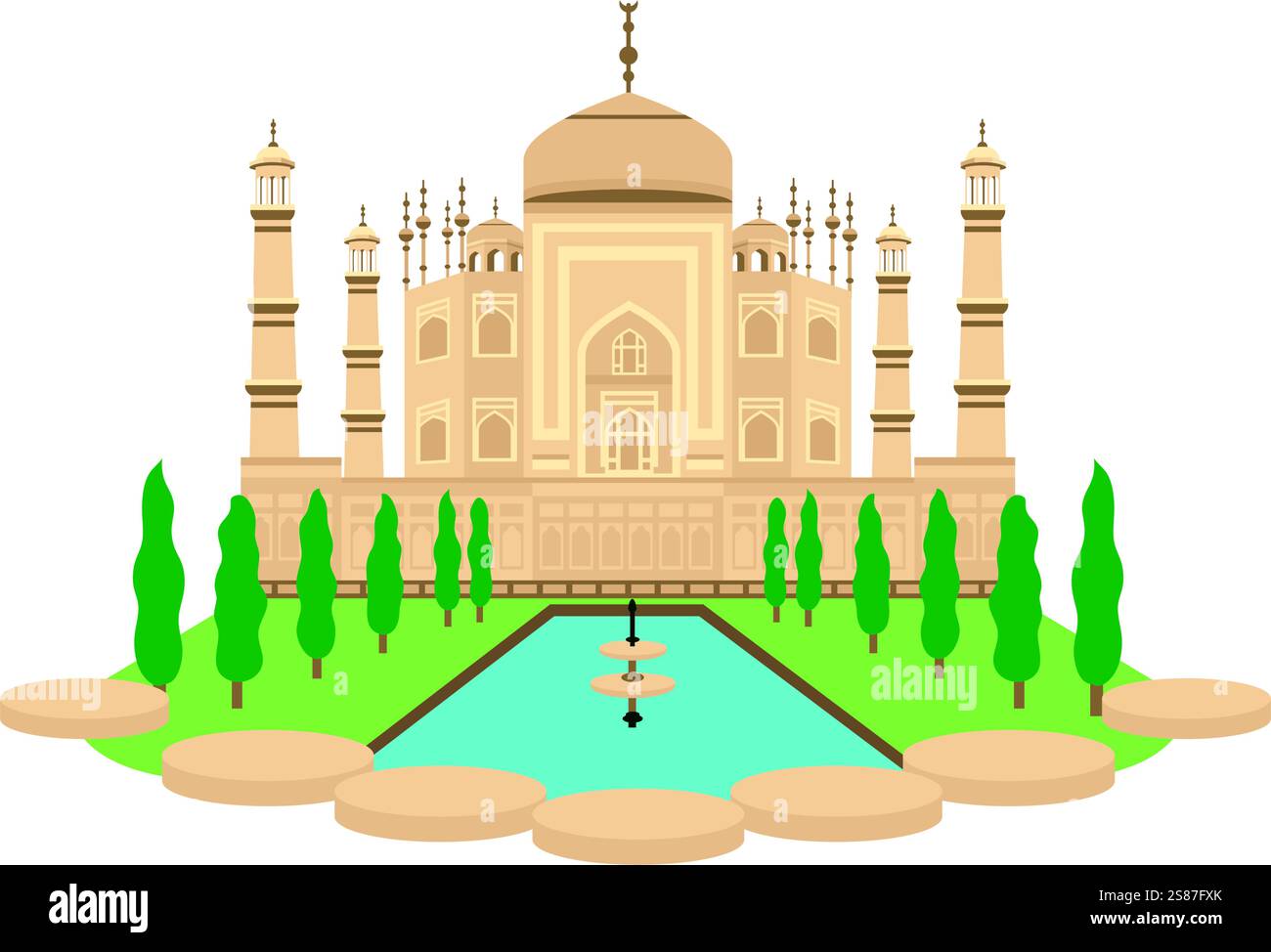 taj mahal temple landscape Stock Vector Image & Art - Alamy