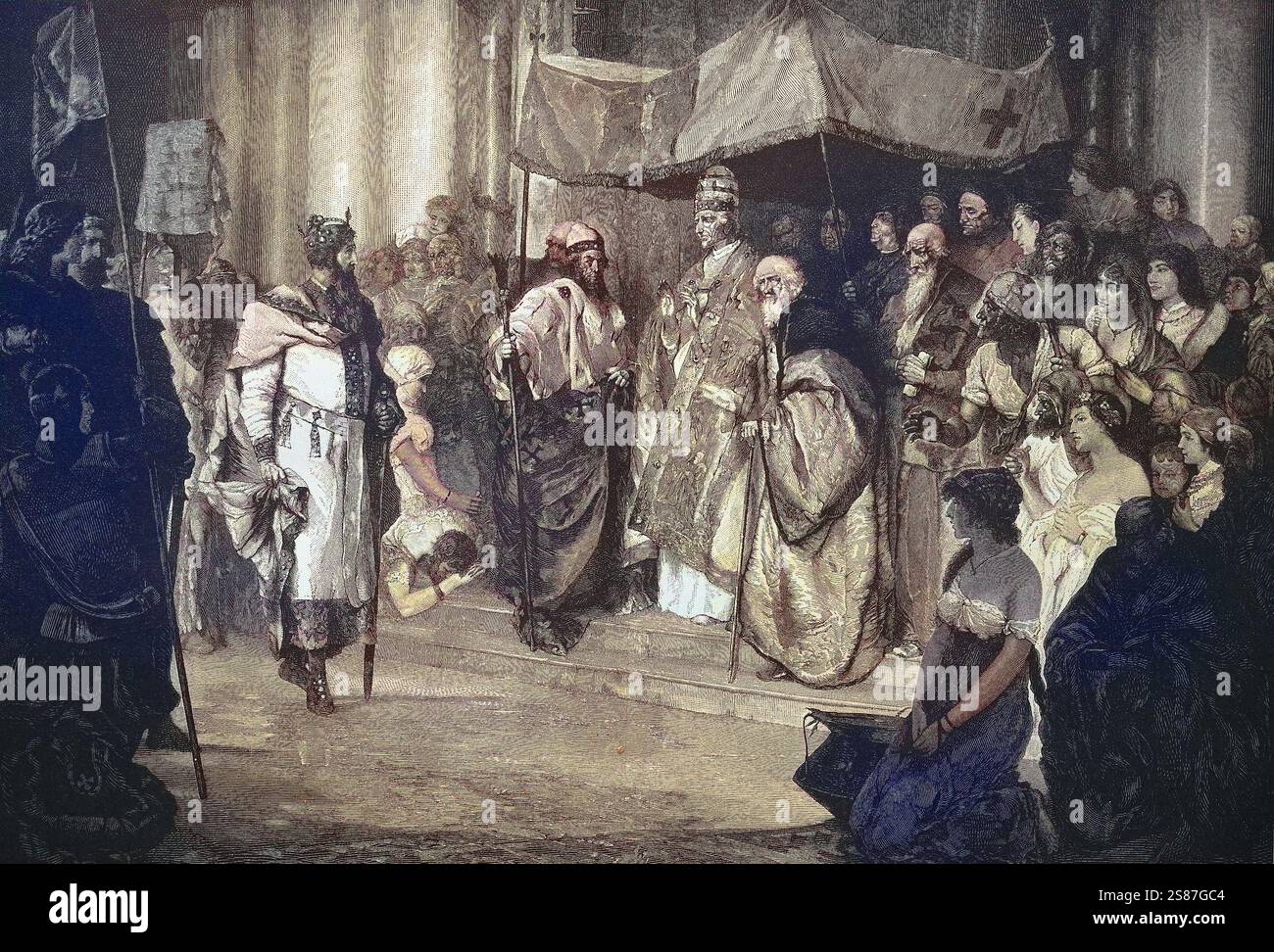 Meeting of Emperor Frederick Barbarossa and Pope Alexander III, 24 June ...