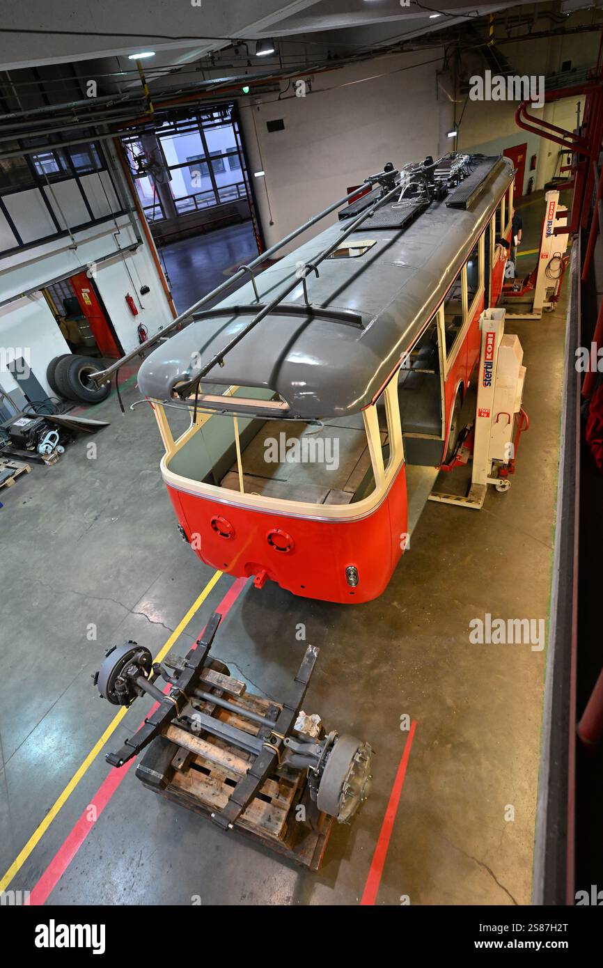 Brno, Czech Republic. 21st Jan, 2025. The historic Skoda 9Tr trolleybus, which the Brno Public ...