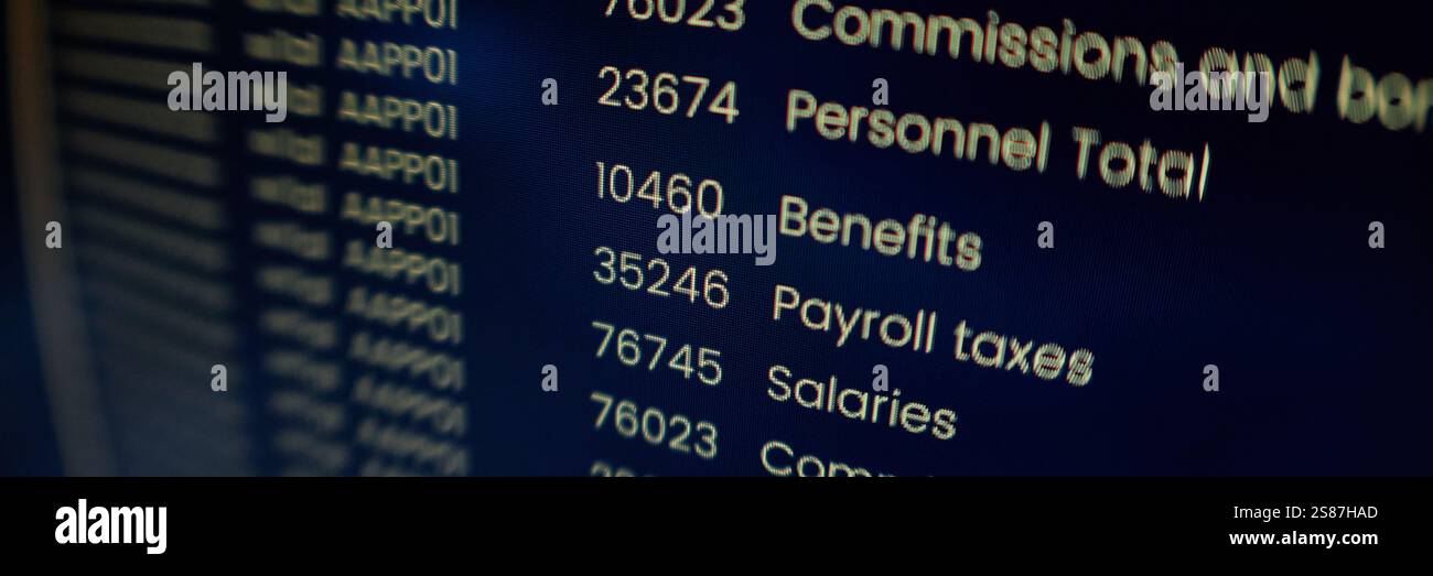 Website header shot of computer monitor displaying text in lines of ...