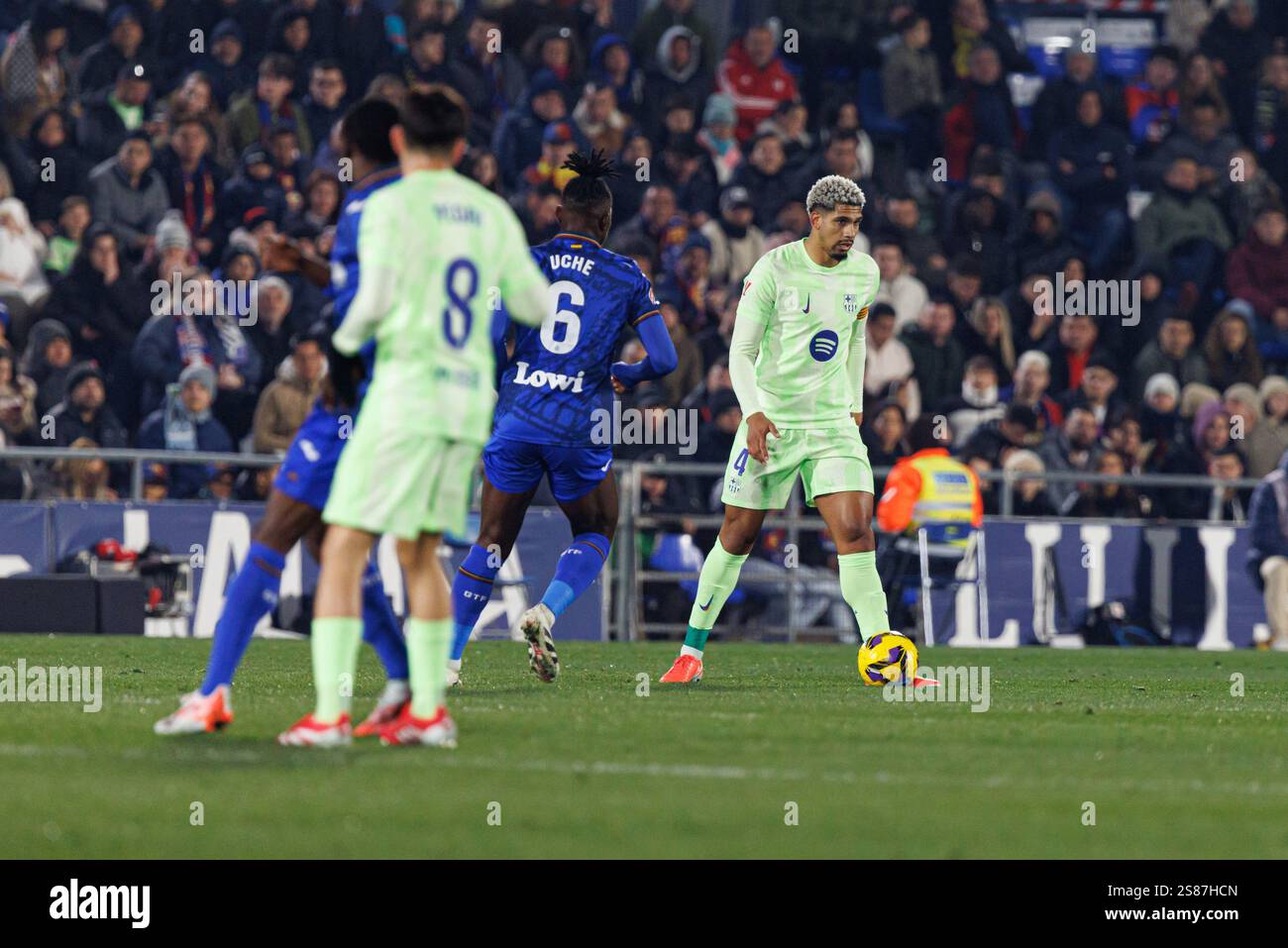 Ronald Araujo seen during LaLiga EA SPORTS game between teams of Getafe ...