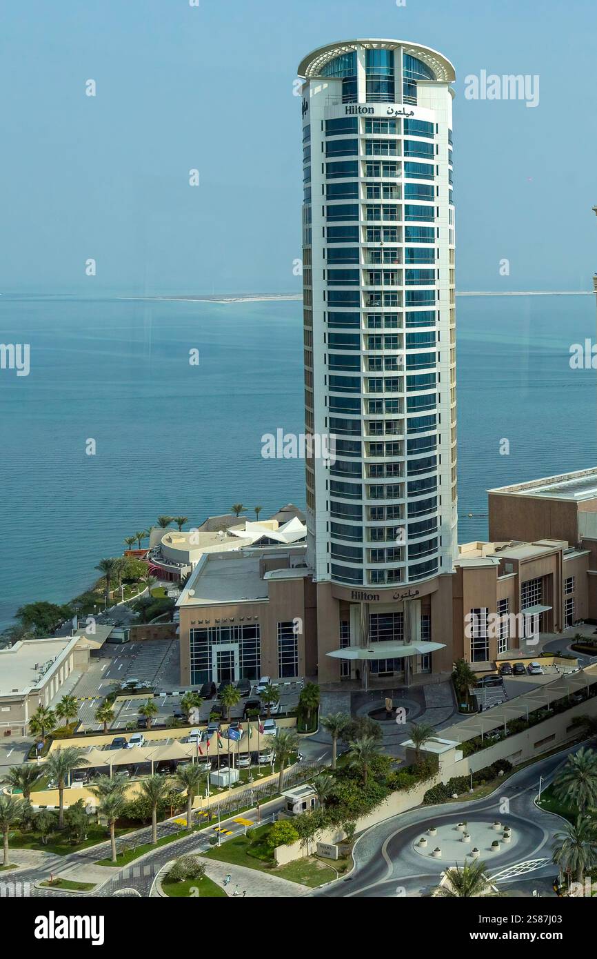Aerial view of Hilton Hotel West bay Doha Qatar Stock Photo - Alamy