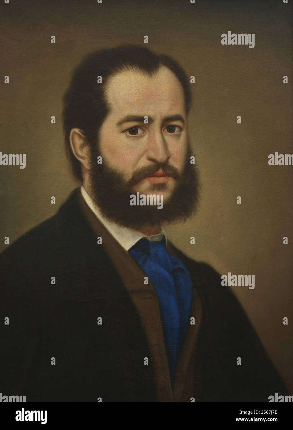 Nikolai Pavlovich (1835-1894). Bulgarian painter. Self-portrait, 1865 ...