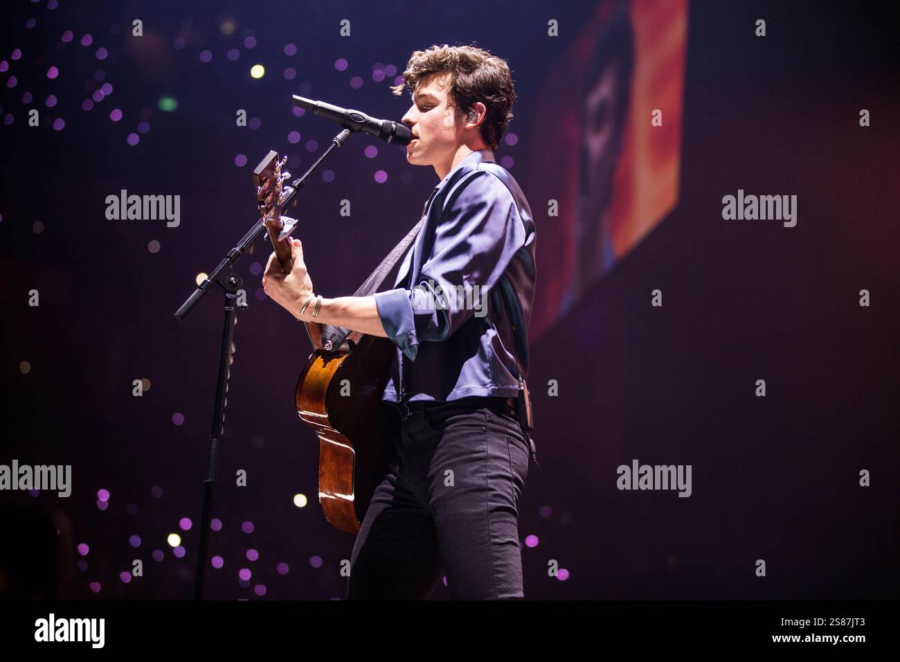 Shawn Mendes performing at the The 02 Arena. London. on the 16th April ...