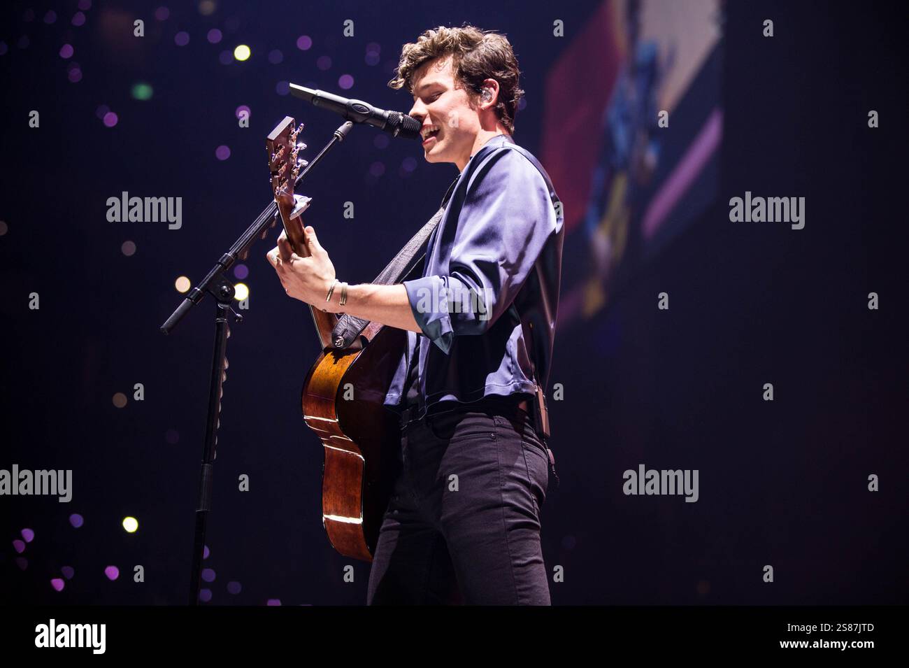 Shawn Mendes performing at the The 02 Arena. London. on the 16th April ...