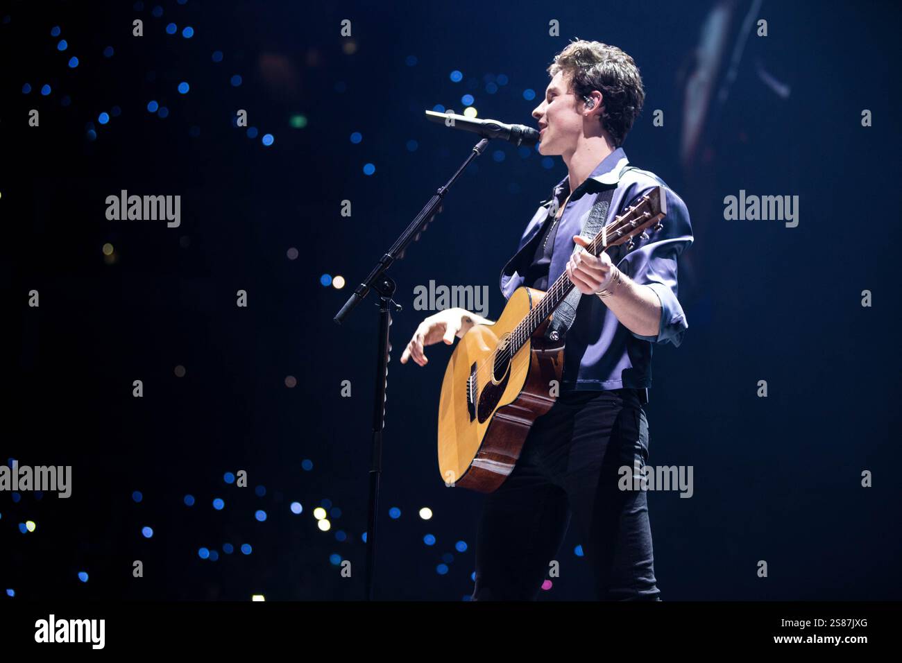 Shawn Mendes performing at the The 02 Arena. London. on the 16th April ...