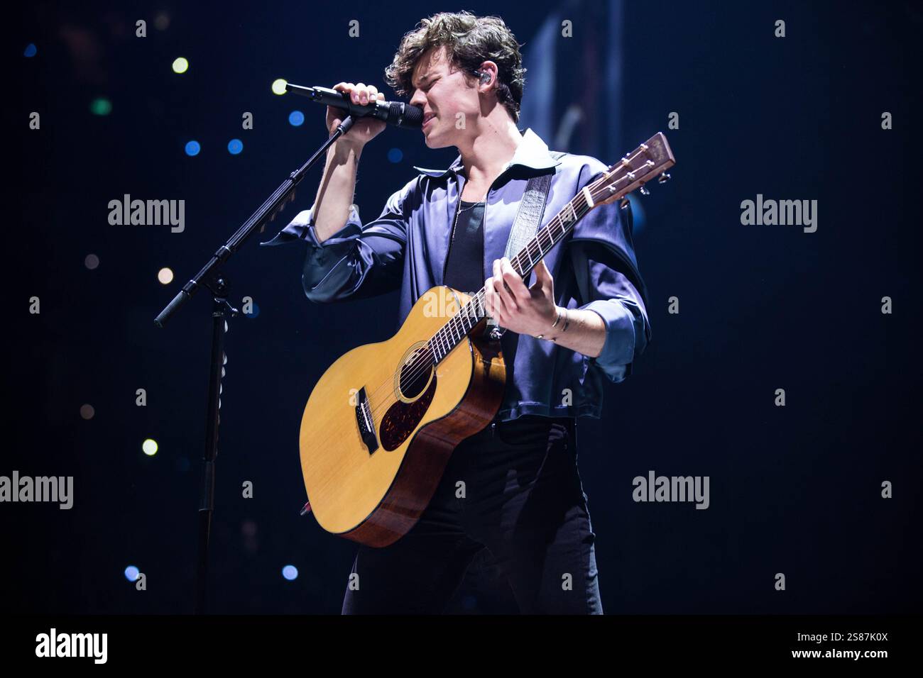 Shawn Mendes performing at the The 02 Arena. London. on the 16th April ...