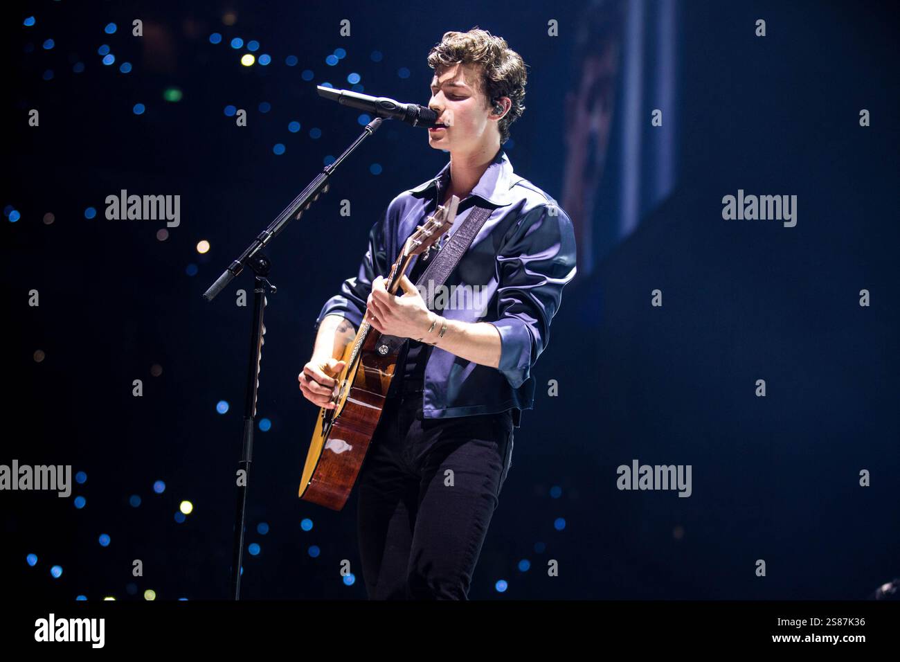 Shawn Mendes performing at the The 02 Arena. London. on the 16th April ...