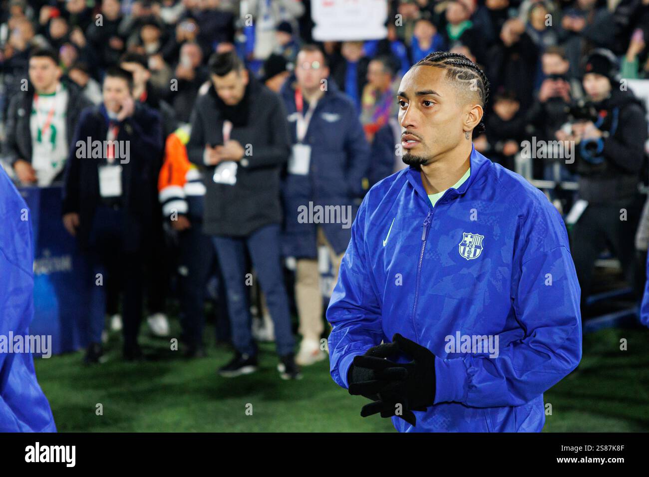 Raphinha seen during LaLiga EA SPORTS game between teams of Getafe CF ...