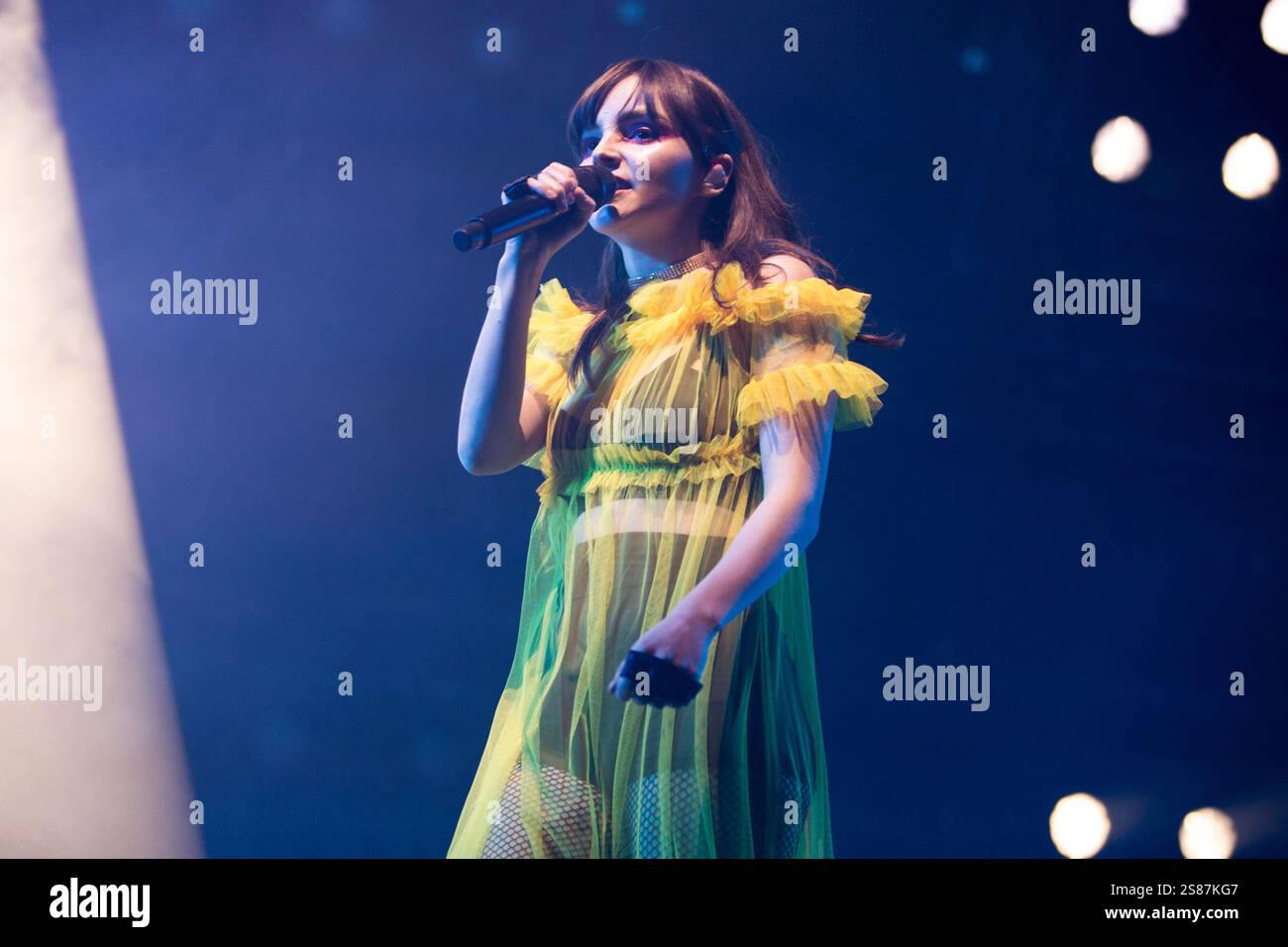 London, UK - Feburary 2019: Chvrches ( Lauren Mayberry, Iain Cook ...