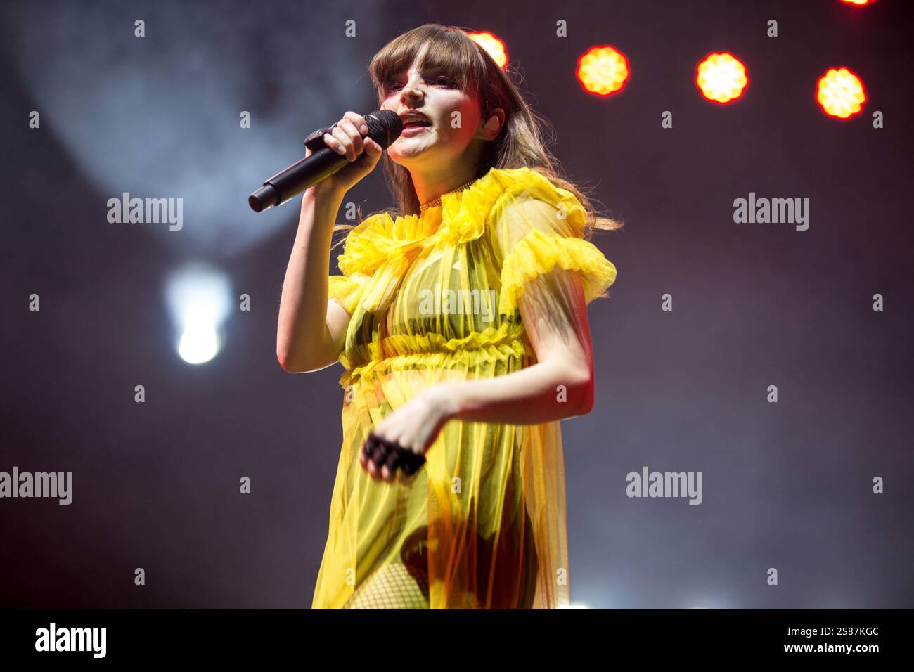 London, UK - Feburary 2019: Chvrches ( Lauren Mayberry, Iain Cook ...