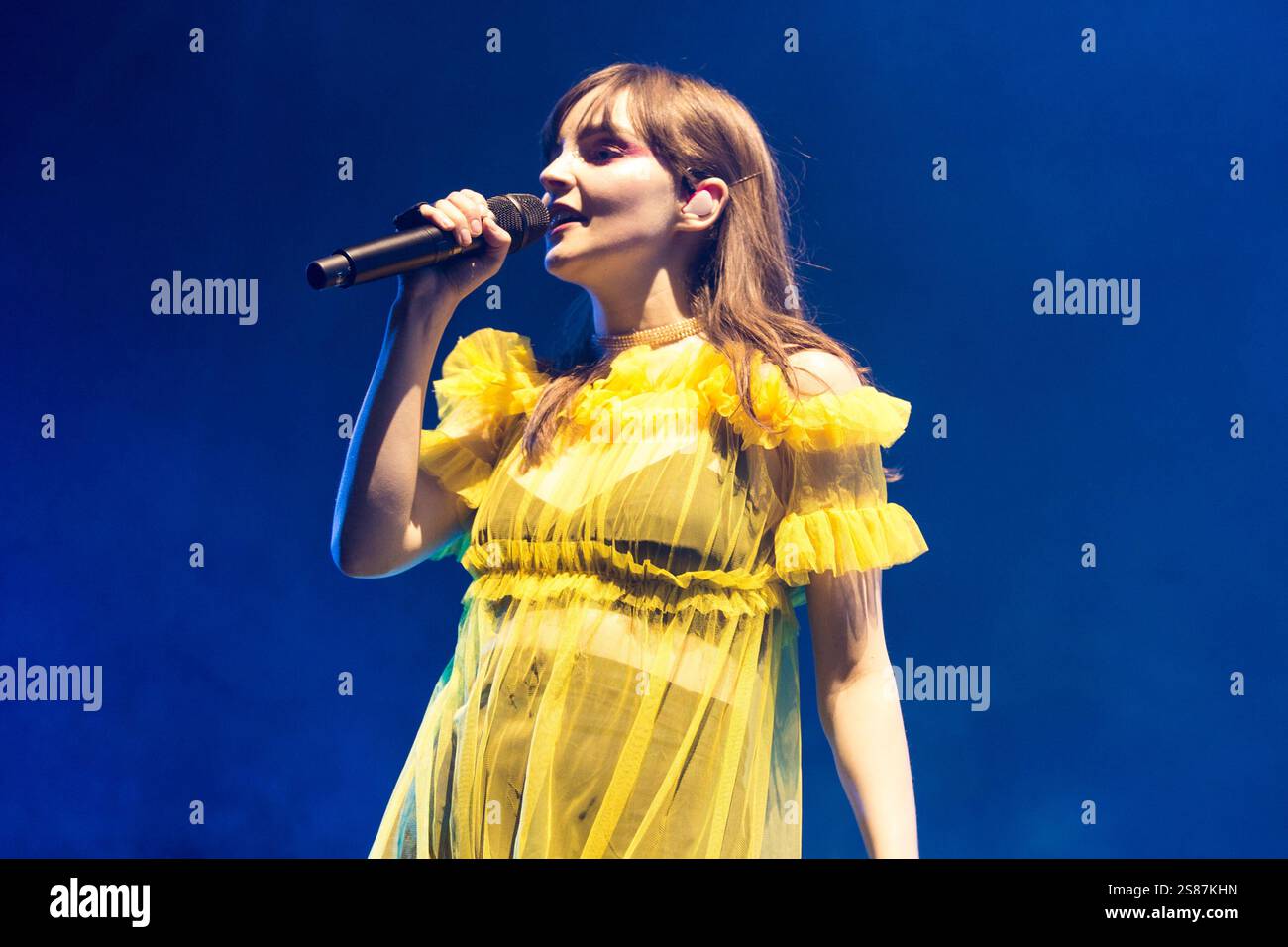 London, UK - Feburary 2019: Chvrches ( Lauren Mayberry, Iain Cook ...