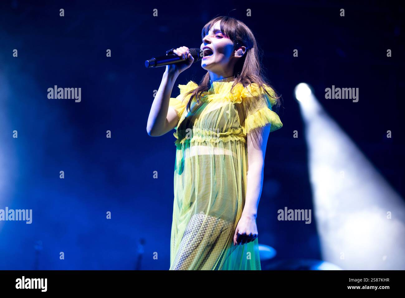 London, UK - Feburary 2019: Chvrches ( Lauren Mayberry, Iain Cook ...