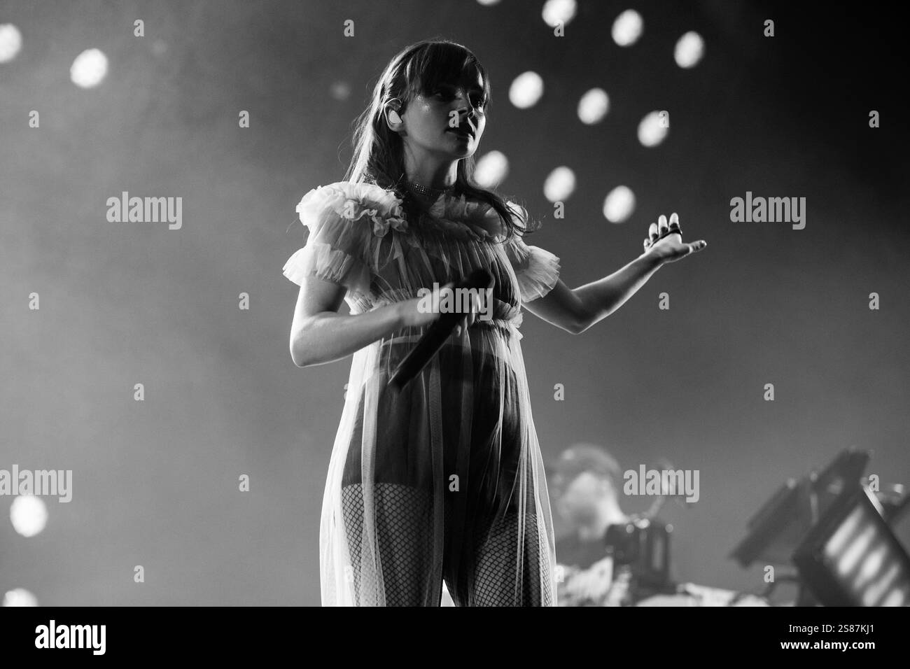 London, UK - Feburary 2019: Chvrches ( Lauren Mayberry, Iain Cook ...