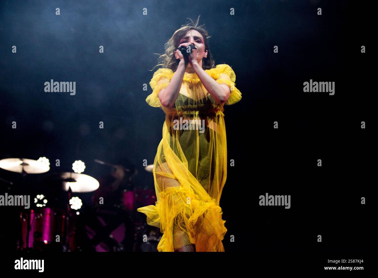 London, UK - Feburary 2019: Chvrches ( Lauren Mayberry, Iain Cook ...