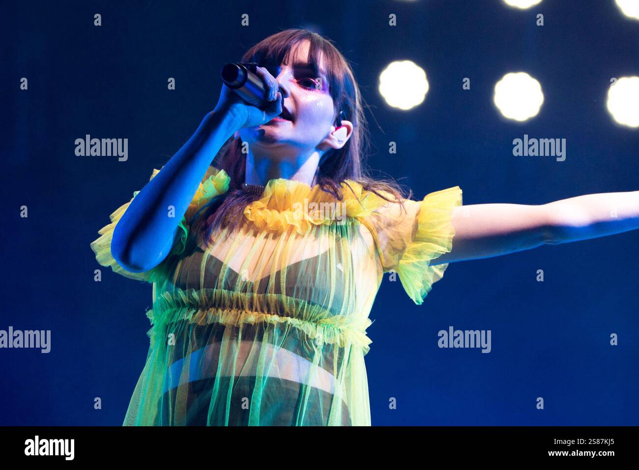 London, UK - Feburary 2019: Chvrches ( Lauren Mayberry, Iain Cook ...