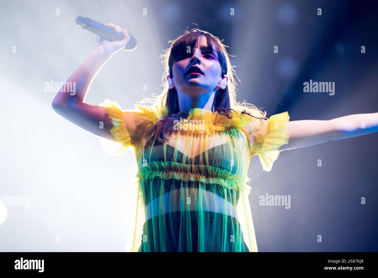 London, UK - Feburary 2019: Chvrches ( Lauren Mayberry, Iain Cook ...